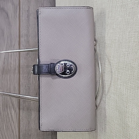 Tumi | Bags | Tumi Black And Gray Saffiano Leather Rfid Wallet | Poshmark